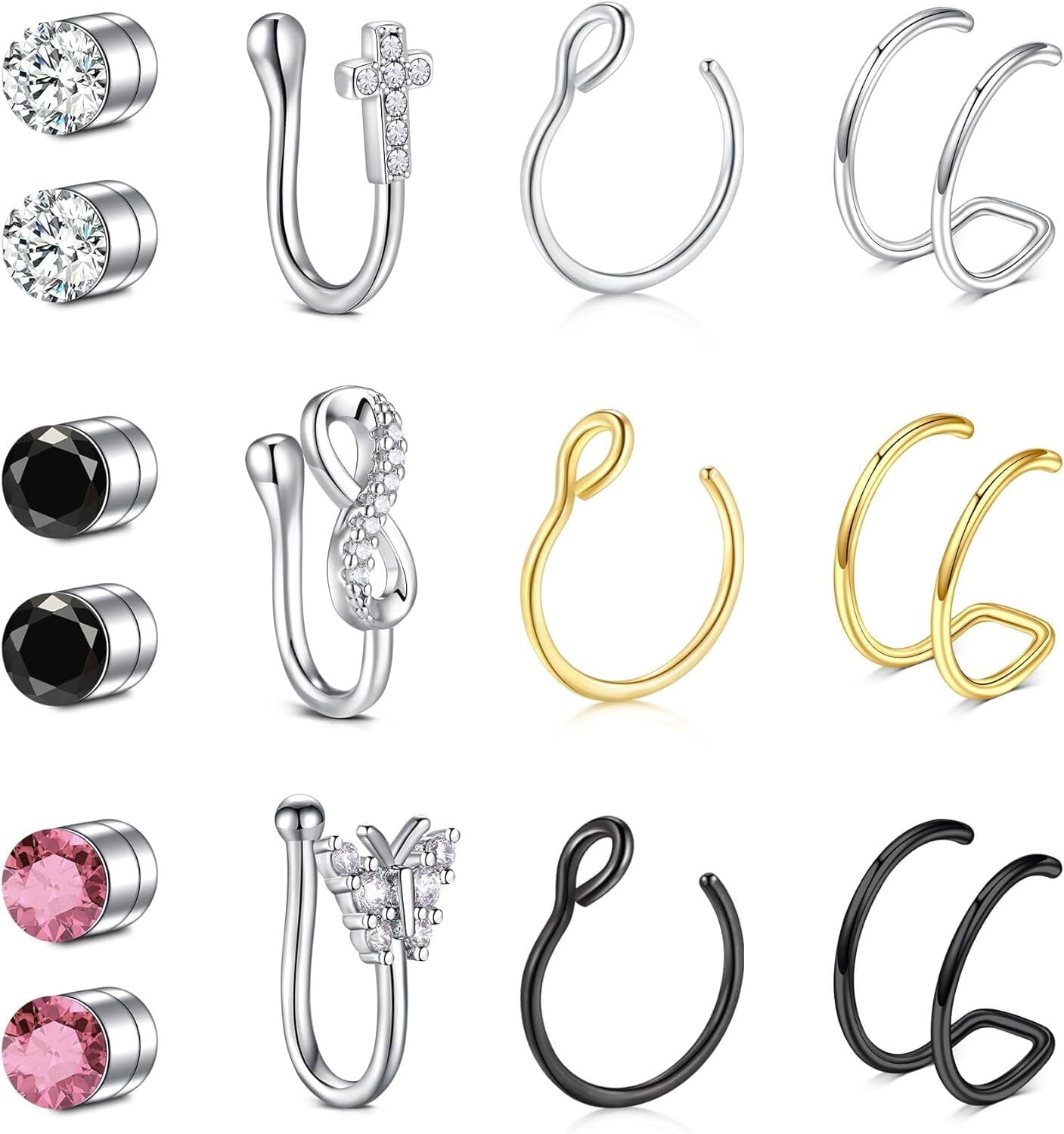 Briana Williams Fake Nose Ring Fake Nose Ring Stud Faux Double Nose ...