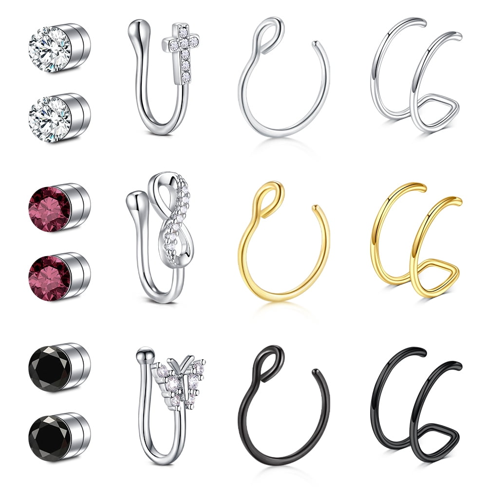 Briana Williams, Nose Hoop CZ Surgical Steel 20G Fake Nose Piercing ...