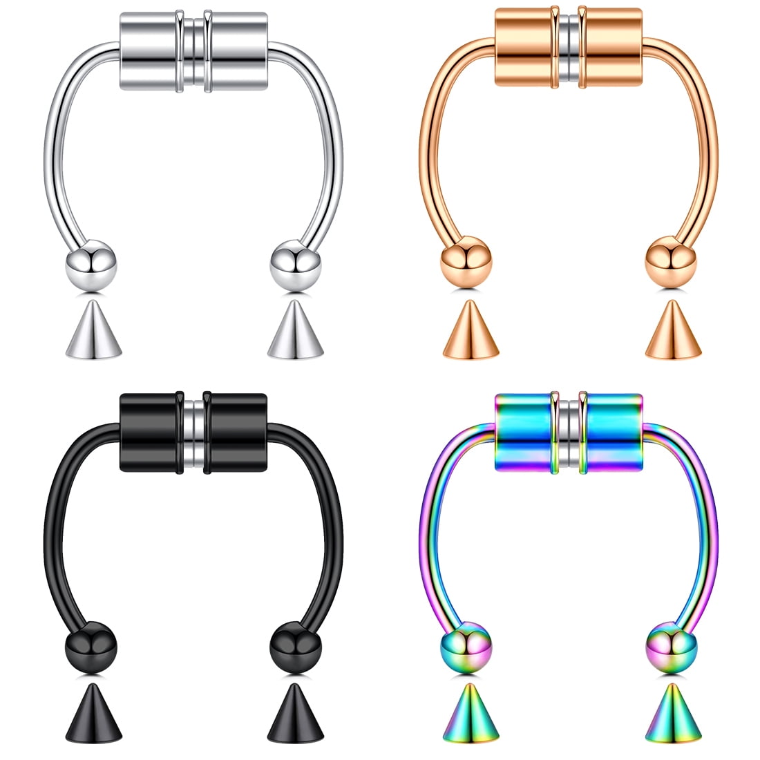Briana Williams Magnetic Fake Nose Ring 20G Fake Septum for Women Men ...