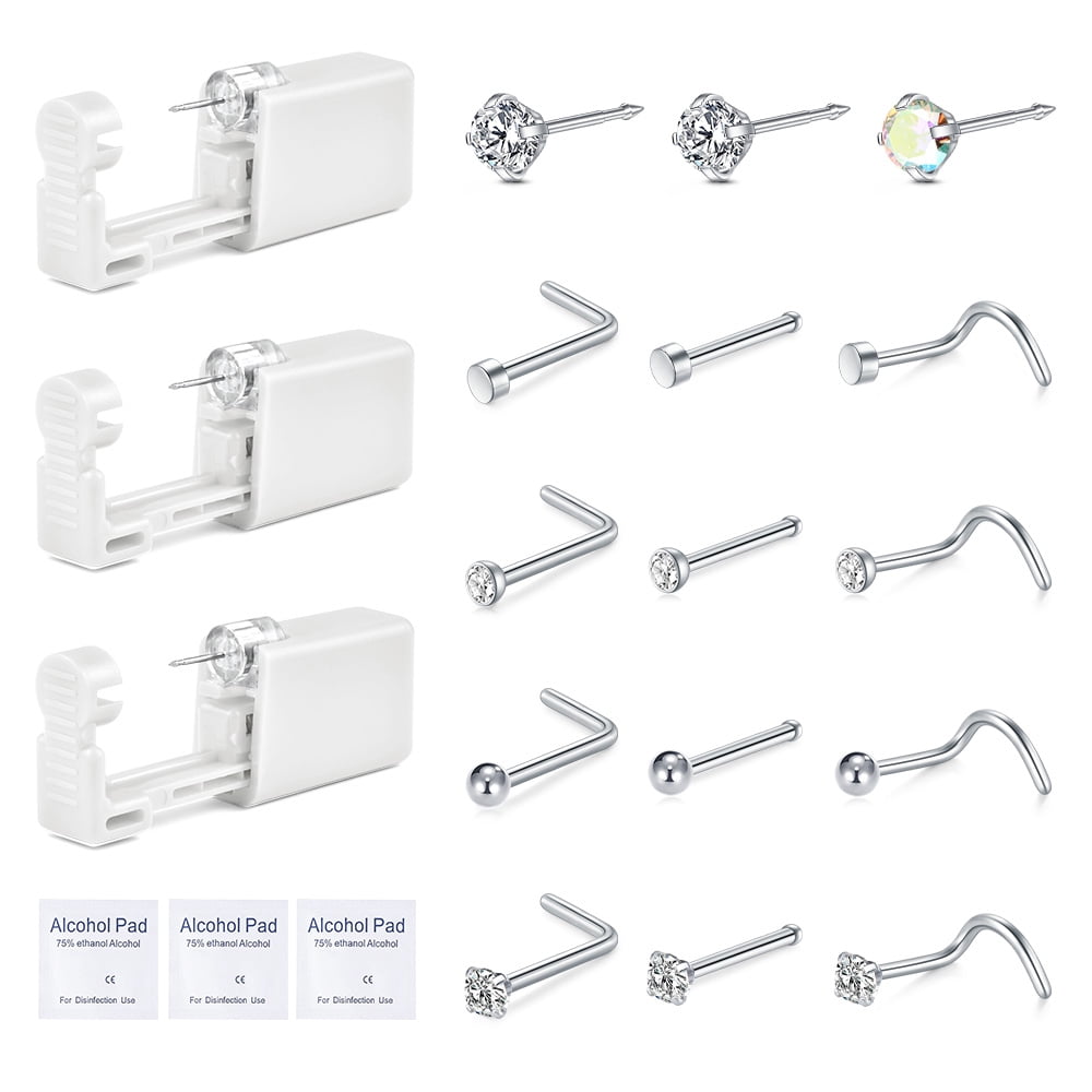 Briana Williams Nose Piercing Kit - 3 Pack Self Nose Piercing Gun ...