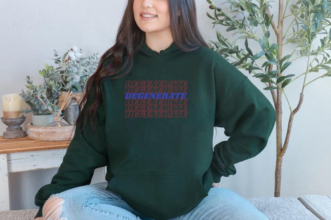 Brianna Chicken Fry Hoodie Meme Culture Degenerate Quote Style, for men ...