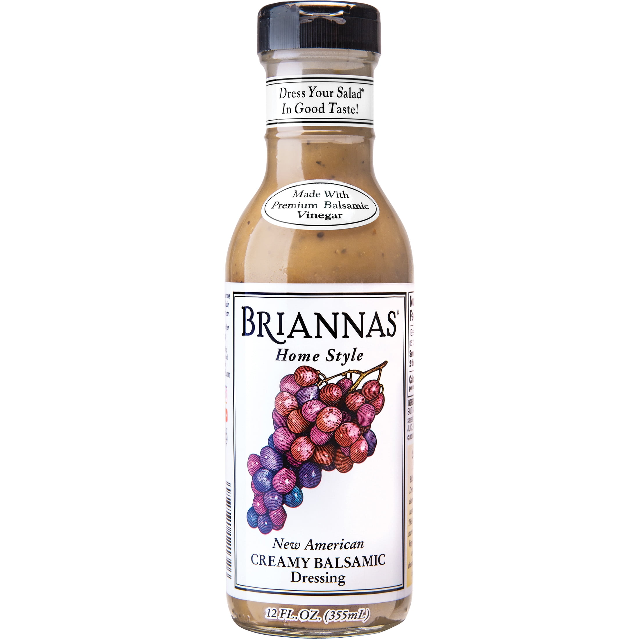 BRIANNAS Home Style Creamy Balsamic Salad Dressing Vinaigrette, Gluten ...