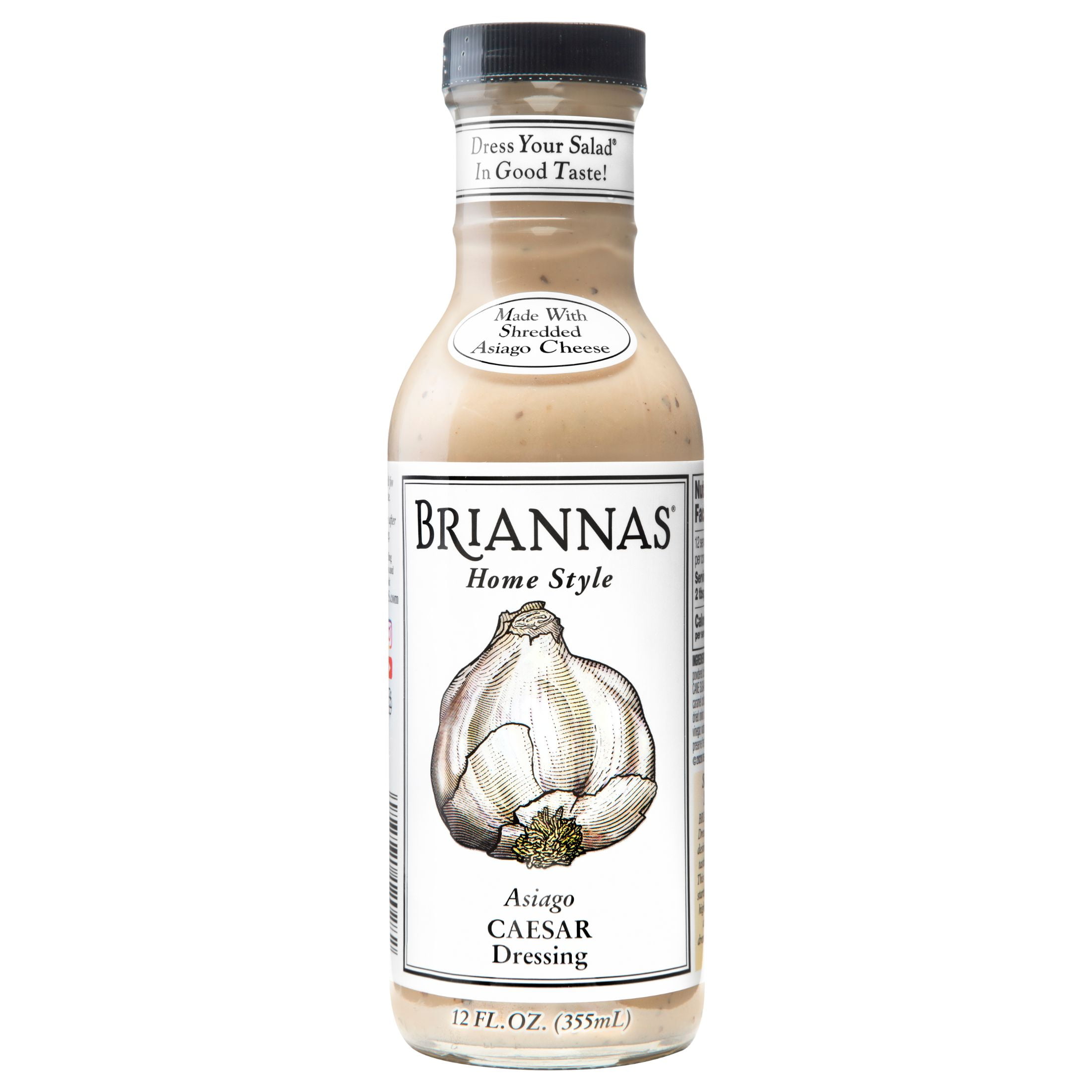 Briannas Home Style Asiago Caesar Dressing, 12 fl oz - Walmart.com