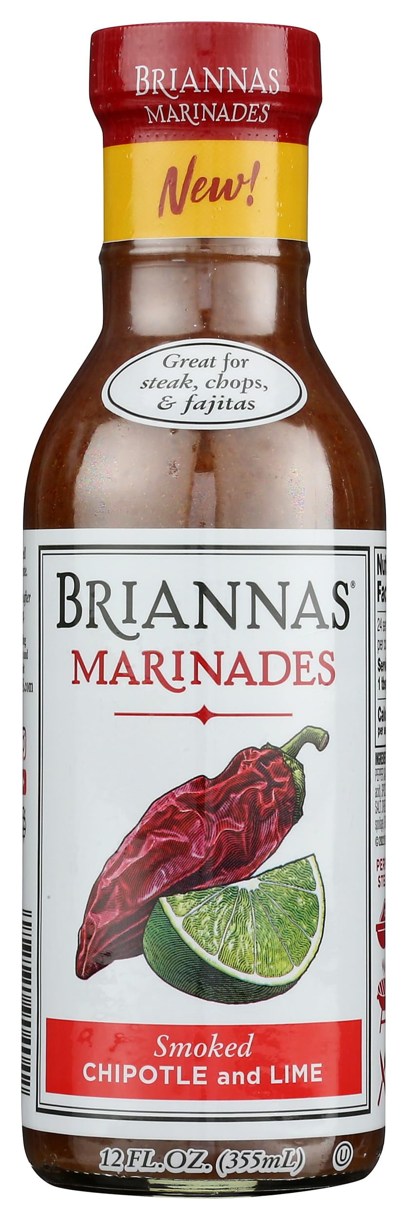 Briannas Smoked Chipotle & Lime Marinade, No High Fructose Corn Syrup ...