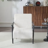 Briar Modern Beige Upholstered Lounge Chair with Metal Frame - Walmart.com