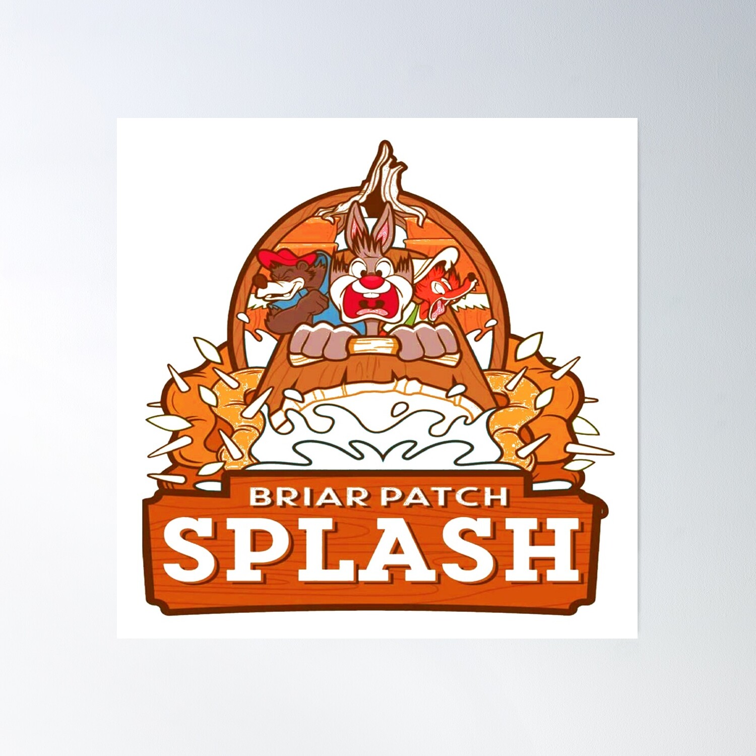 Briar Patch Splash Slim Fit T-Shirt,Splash Mountain T-Shirts Poster ...