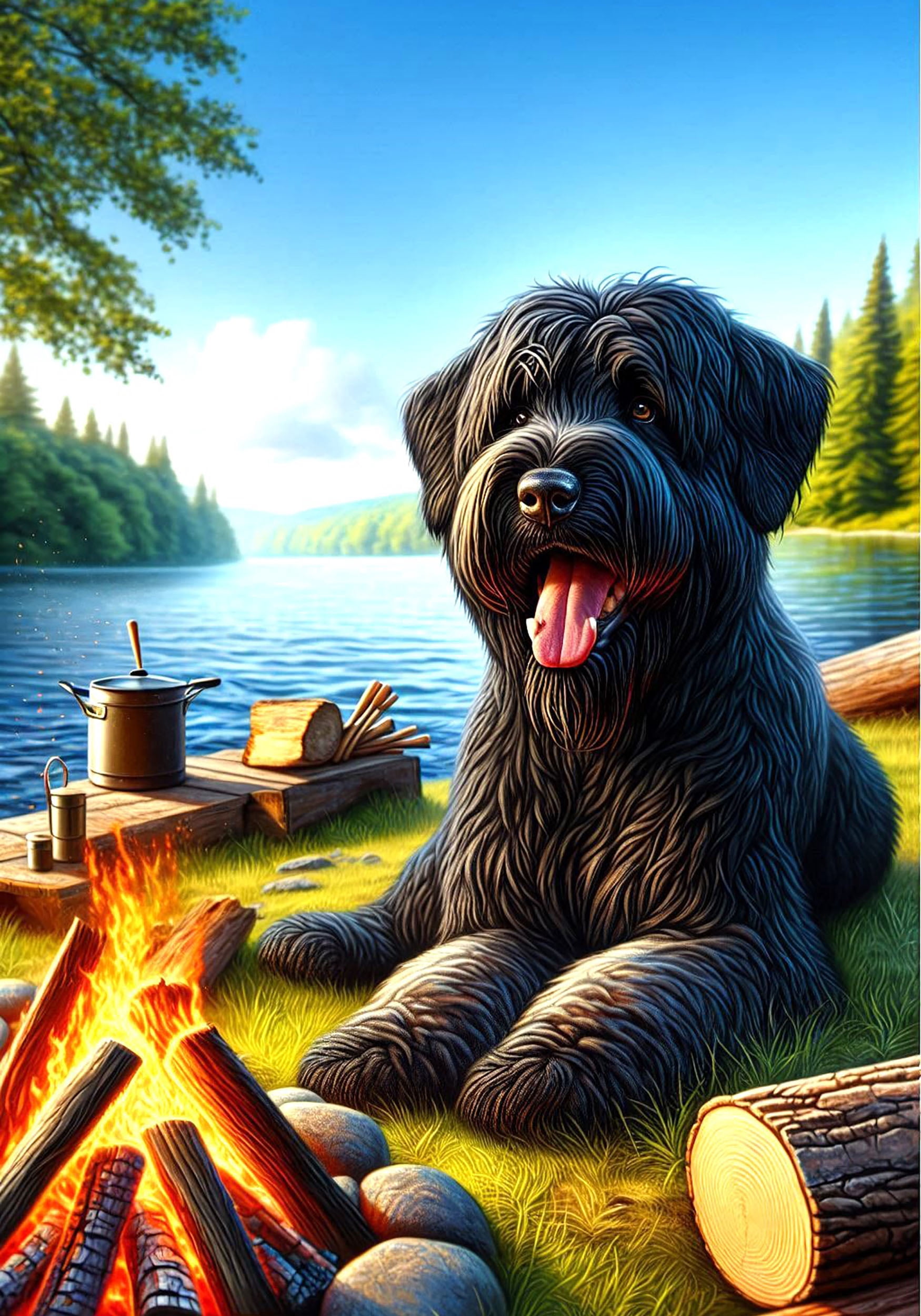 Briard Black - Best of Breed DCR Summer Camping Outdoor House Flag 28 ...