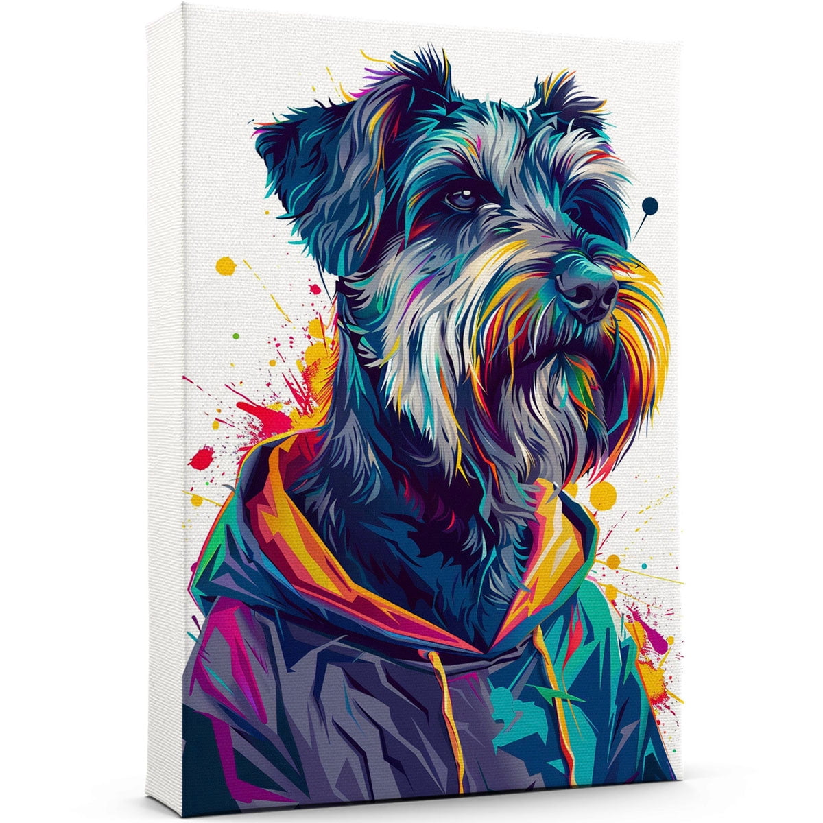 Briard Dog Wall Art Cute Animal Decor for Kid's Bedroom, Home Office ...