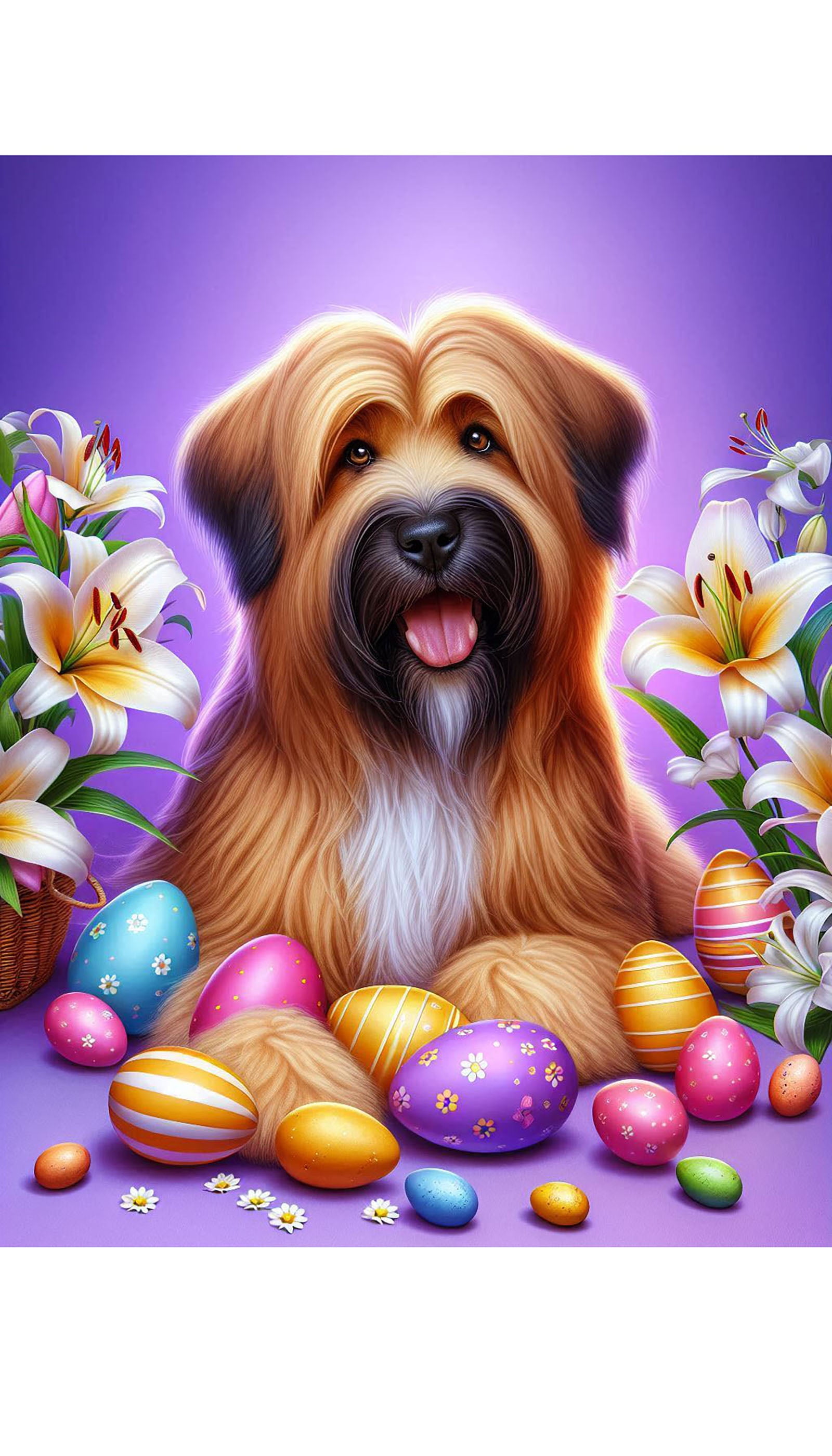 Briard Fawn - Best of Breed DCR Easter Holiday Outdoor House Flag ...