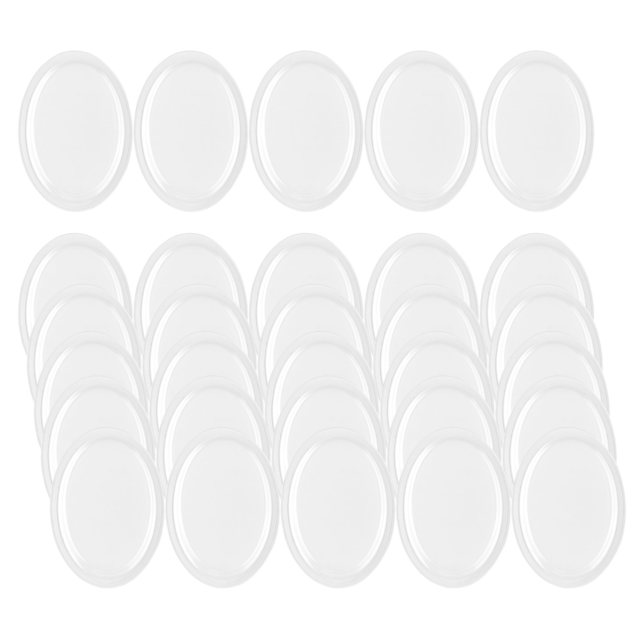 Briartw 3D Oval Plastic Clear Puffy Shaker Covers,30 Pieces,Dimensional ...