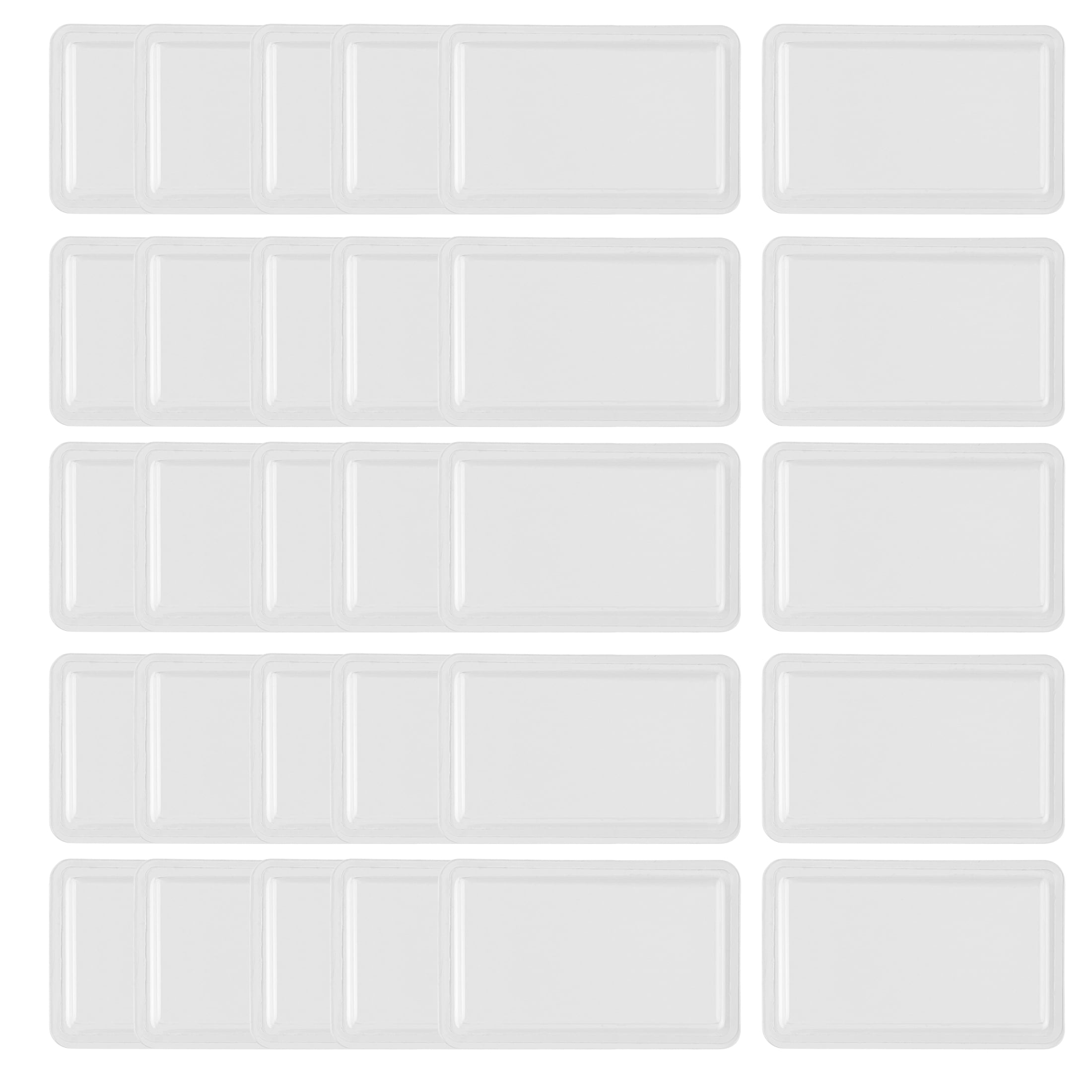 Briartw 3D Rectangle Plastic Clear Puffy Shaker Covers,30 Pieces ...