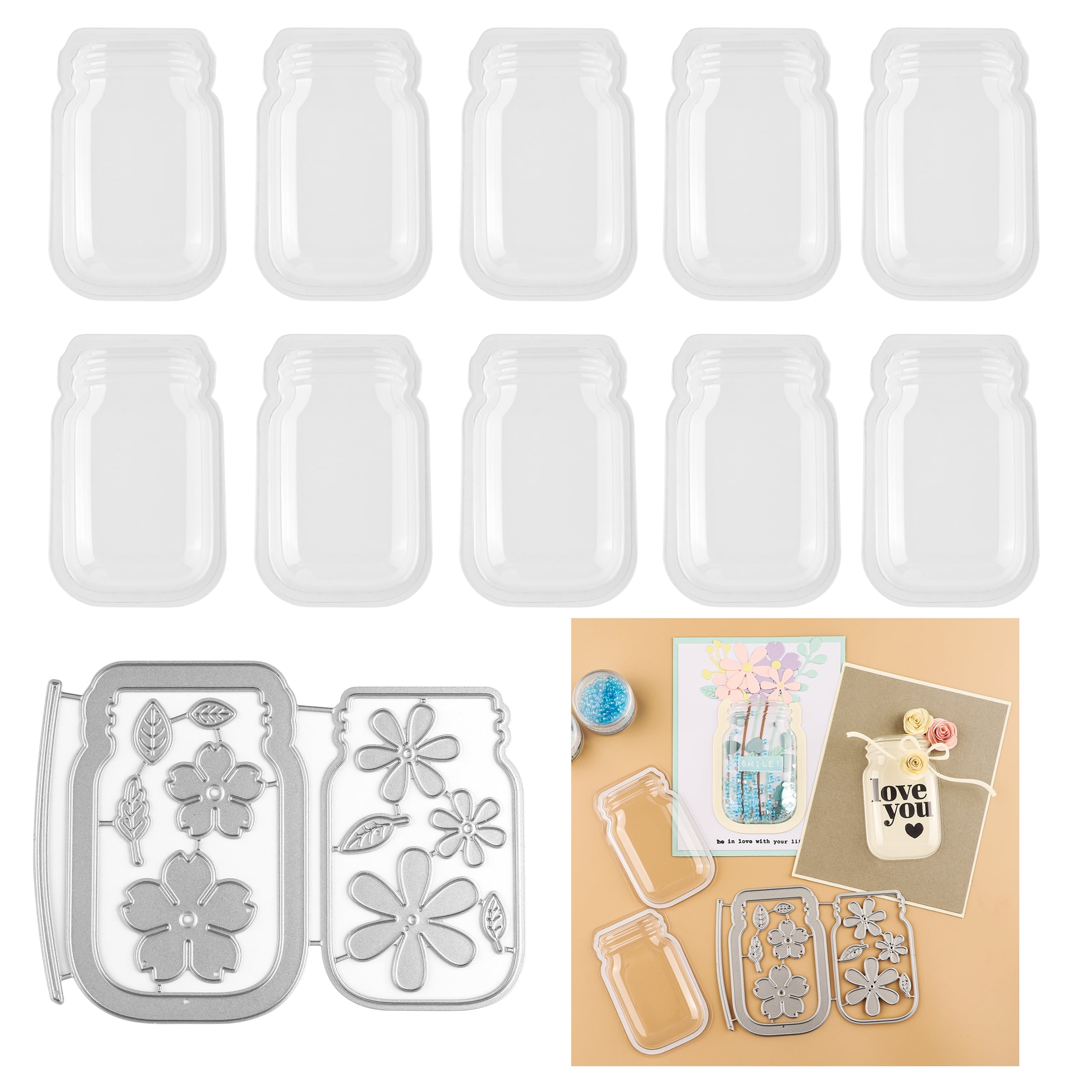 Briartw 3D Vase Dimensional Shaker Domes with Cutting dies,10 Pcs/Pack ...