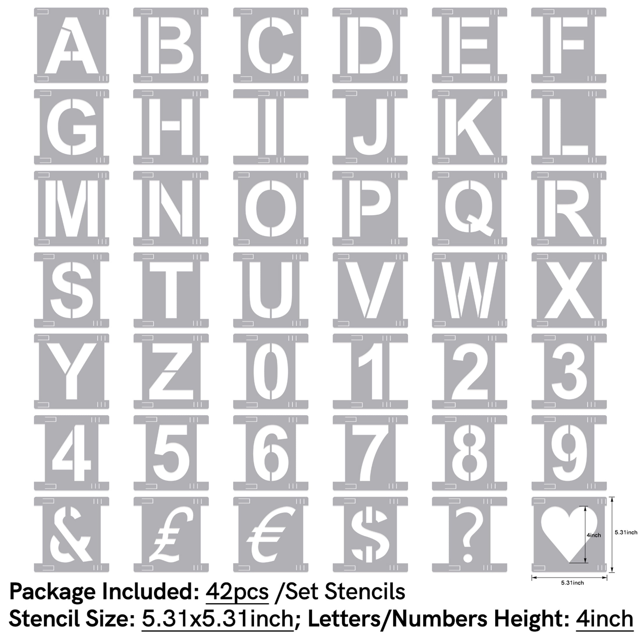 Number And Letter Stencils