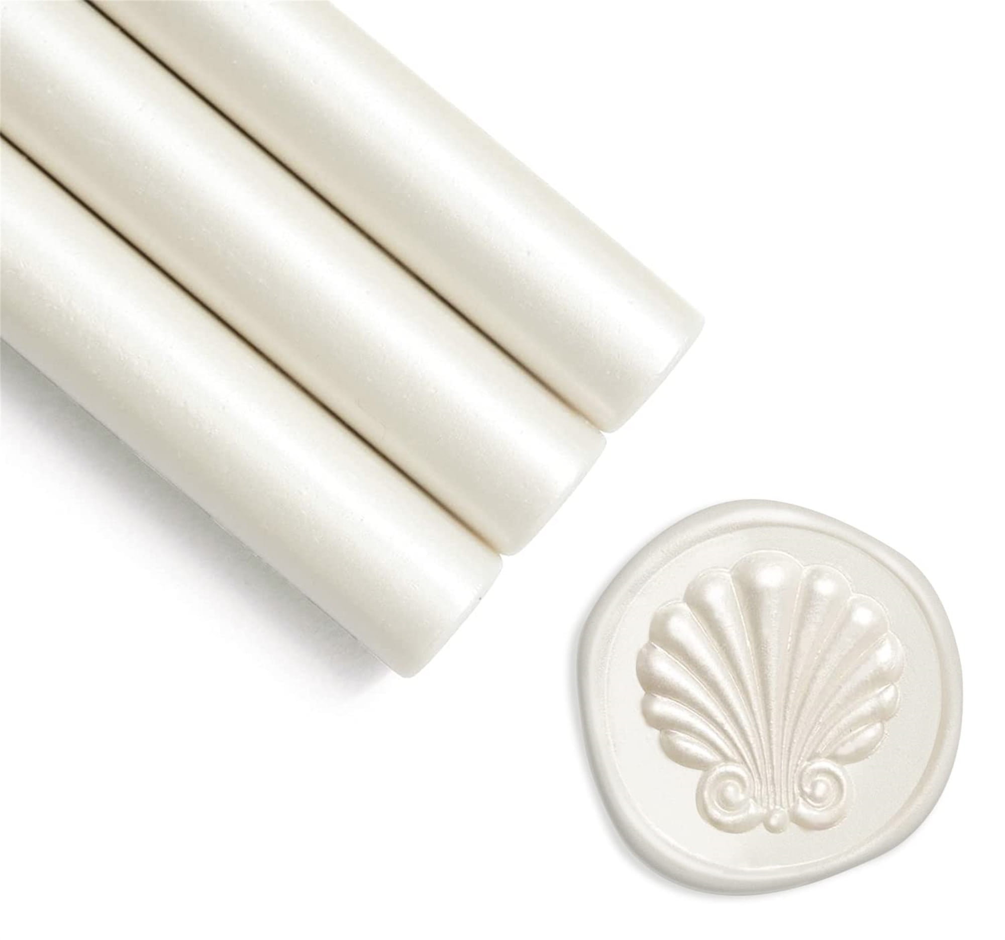Briartw 8PCS Pearl White Premium Mailable Glue Gun Sealing Wax Sticks ...