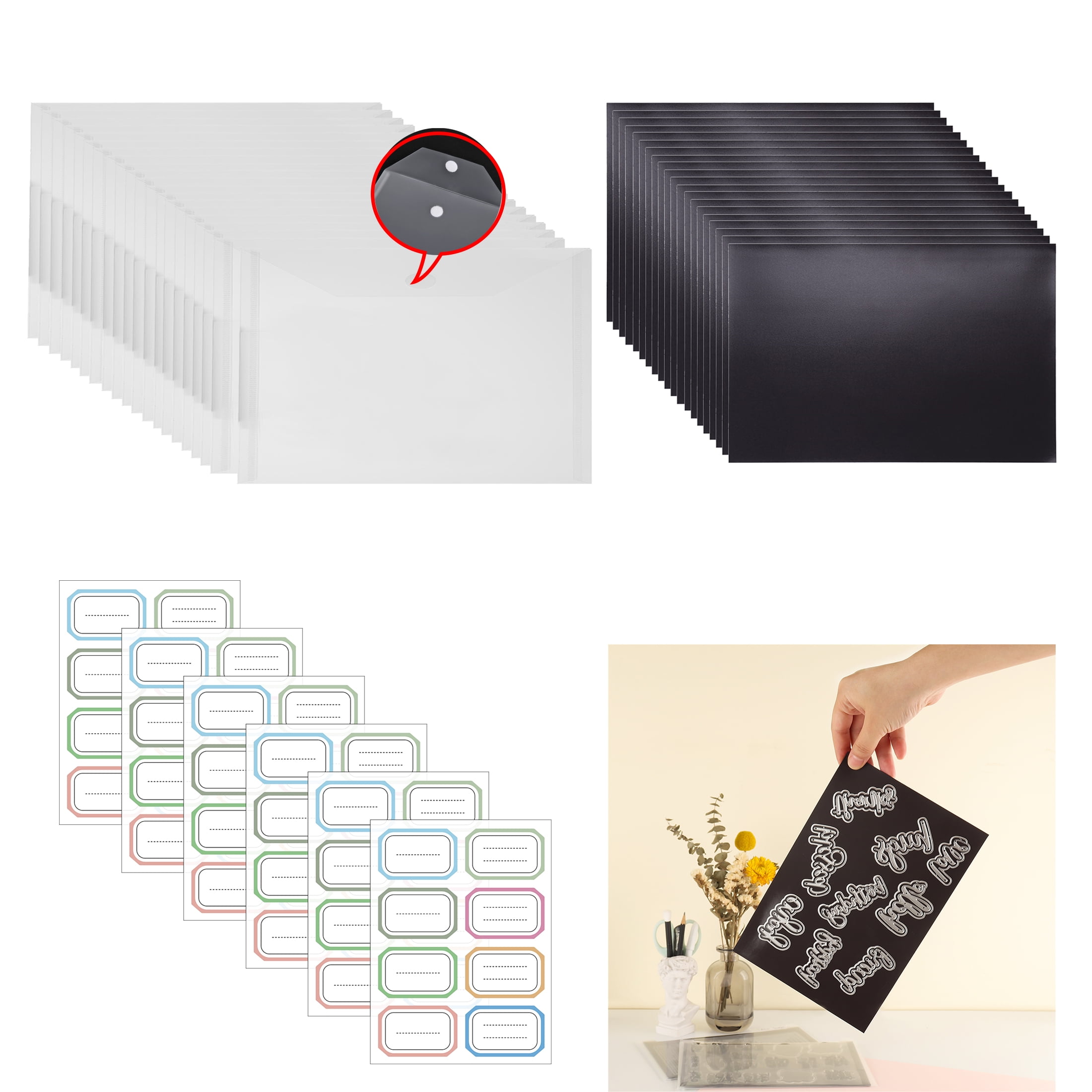 Briartw 46-Piece Craft Case Tool: 20 Magnet Sheets, 20 Storage Pockets ...