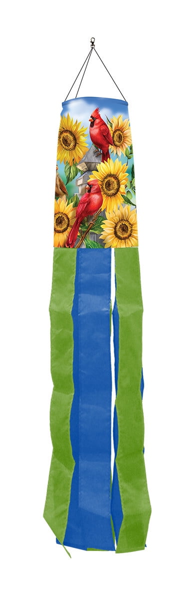 Briarwood Lane Large Outdoor Windsock - Cardinals and Sunflowers Summer ...
