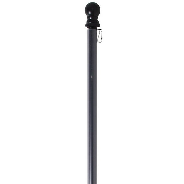 Briarwood Lane 57" Black Metal Flag Pole - Walmart Business Supplies