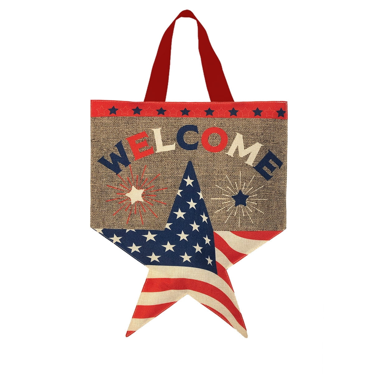 Briarwood Lane American Star Burlap Door Hanger - Walmart.com