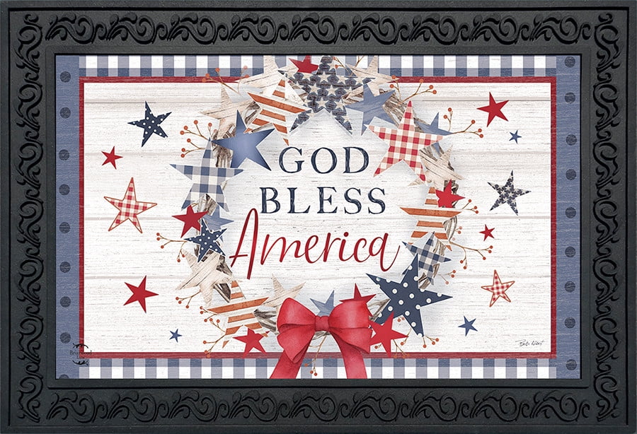 Briarwood Lane American Wreath Rustic Doormat - Walmart.com