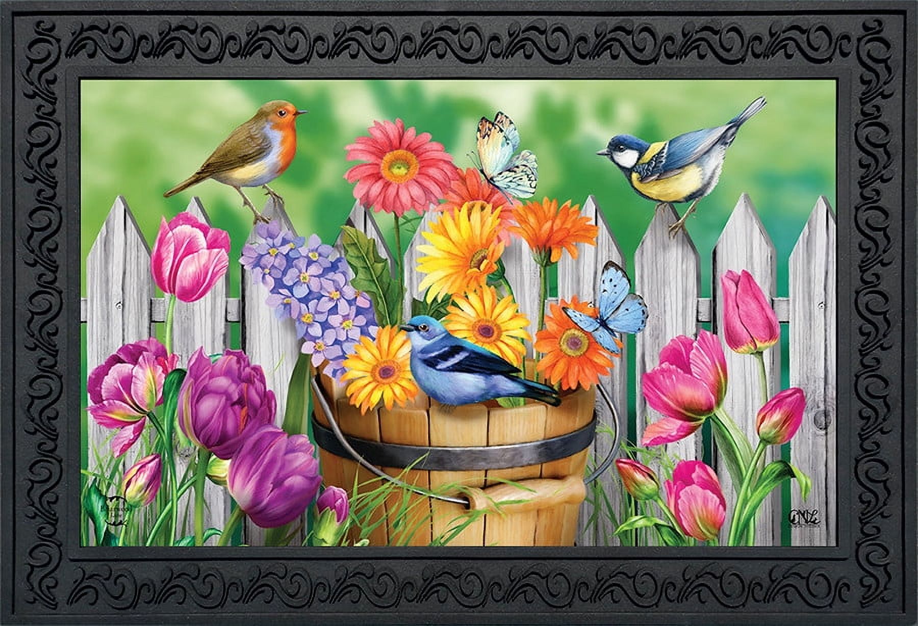 Briarwood Lane Birds And Blooms Spring Doormat - Walmart.com
