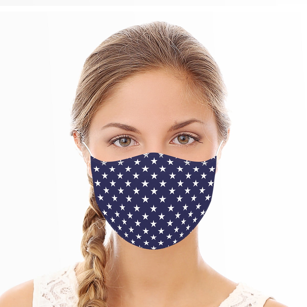 Briarwood Lane Blue Stars Reusable Cloth Face Mask - Walmart.com