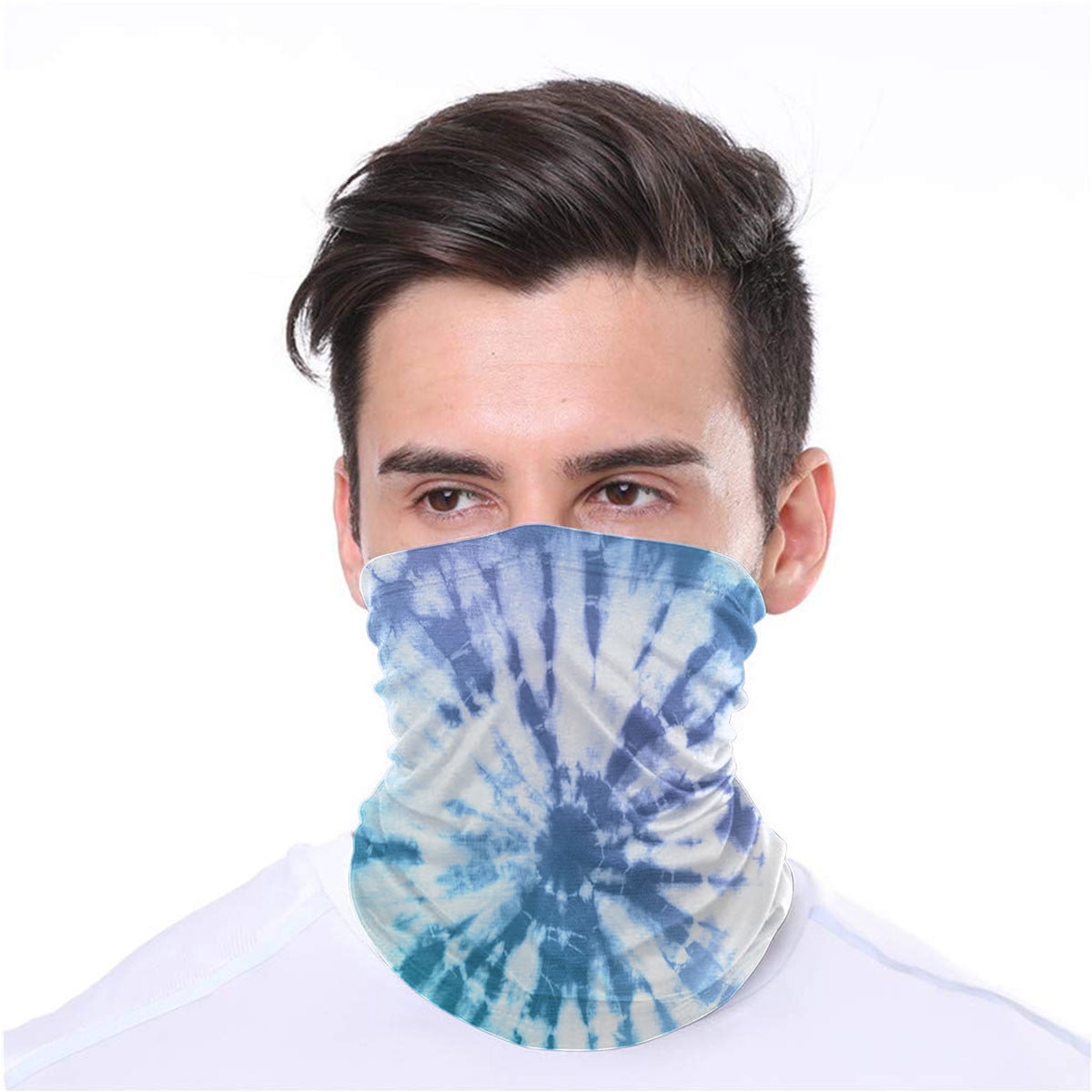 Briarwood Lane Blue Tie Dye Wrap-Around Face Covering Neck Gaiter ...