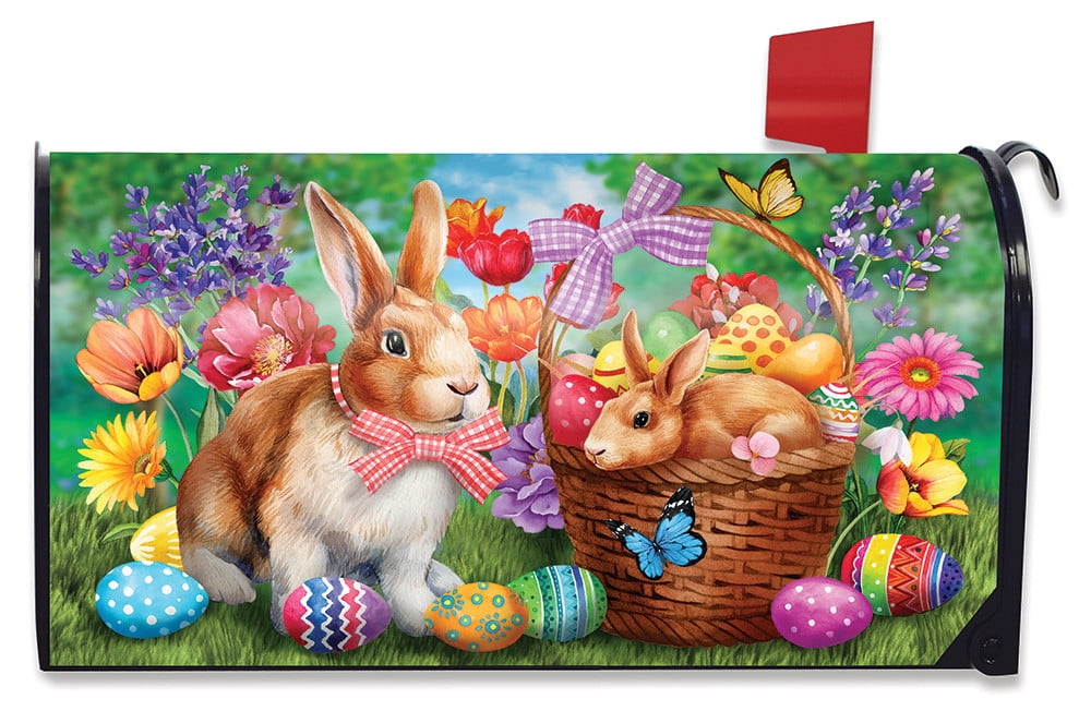 Briarwood Lane Bunnies And Basket Easter Mailbox Cover - Walmart.com