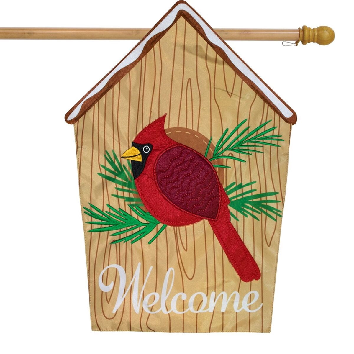 Briarwood Lane Cardinal Birdhouse Applique House Flag - Walmart.com