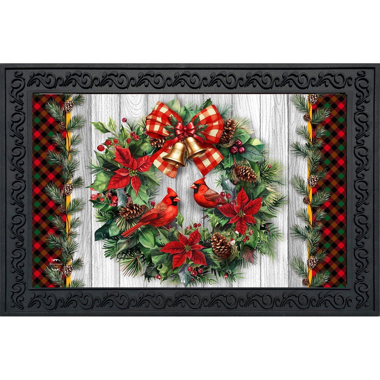 Briarwood Lane Cardinal Wreath Doormat - Walmart.com
