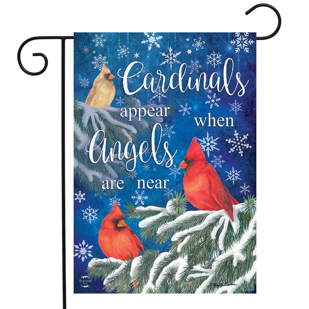 Briarwood Lane, Garden Flag, 12.5" x 18", Cardinals Appear Winter ...