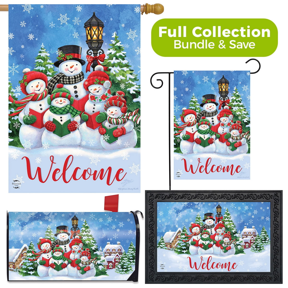Briarwood Lane Caroling Snowmen Christmas Design Collection - Walmart.com