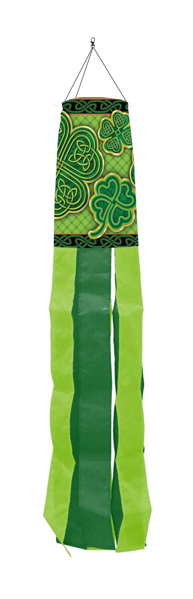Briarwood Lane, Celtic Shamrocks Windsock, 6" diameter, 40" long ...