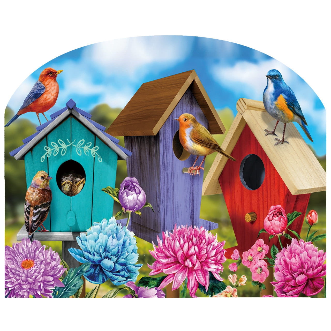Briarwood Lane Colorful Birdhouses Spring Acrylic Art Sign - Walmart.com