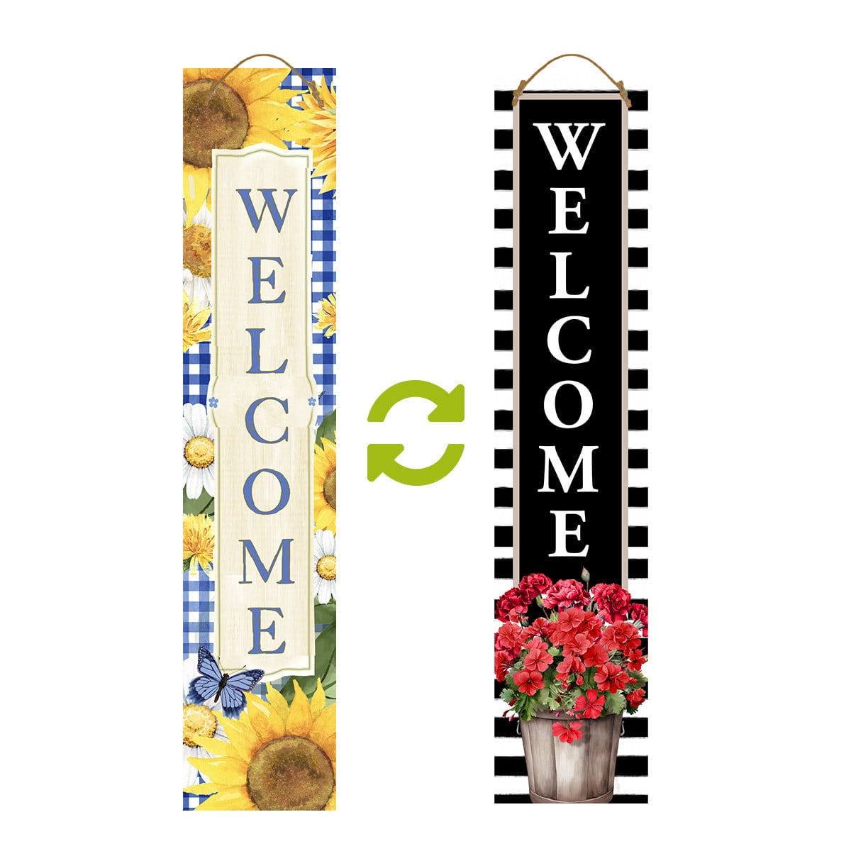 Briarwood Lane Country Flowers Pine Reversible Porch Leaner - Walmart.com