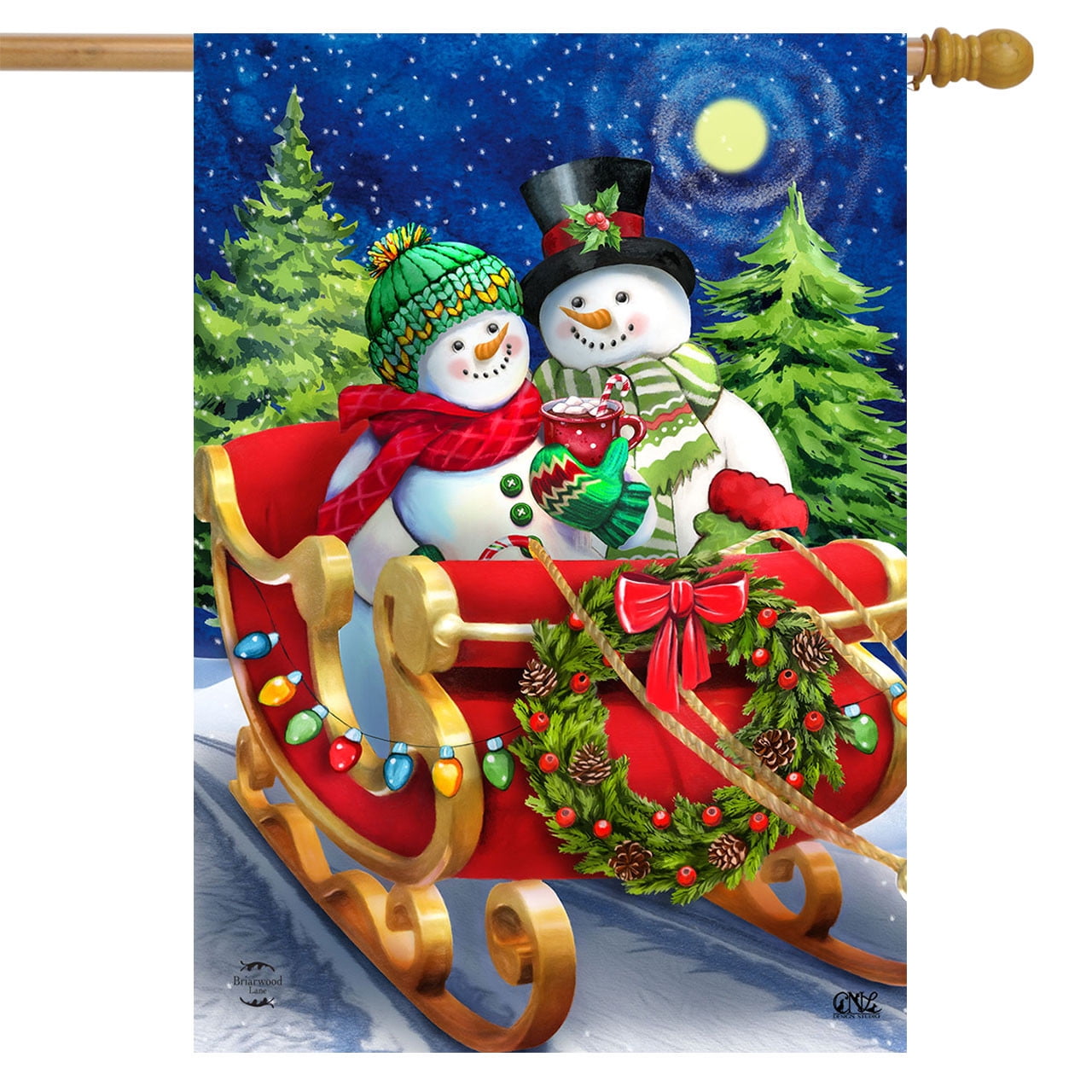 Briarwood Lane Dashing Through the Snow House Flag - Walmart.com