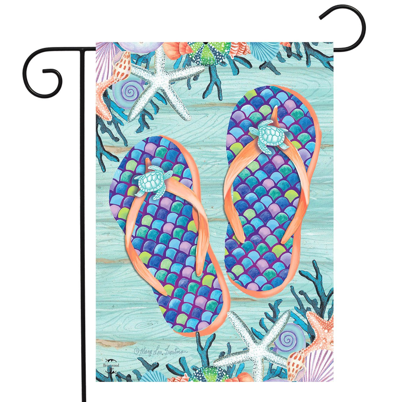 Briarwood Lane Enjoy Life Flip Flops Summer Garden Flag - Walmart ...