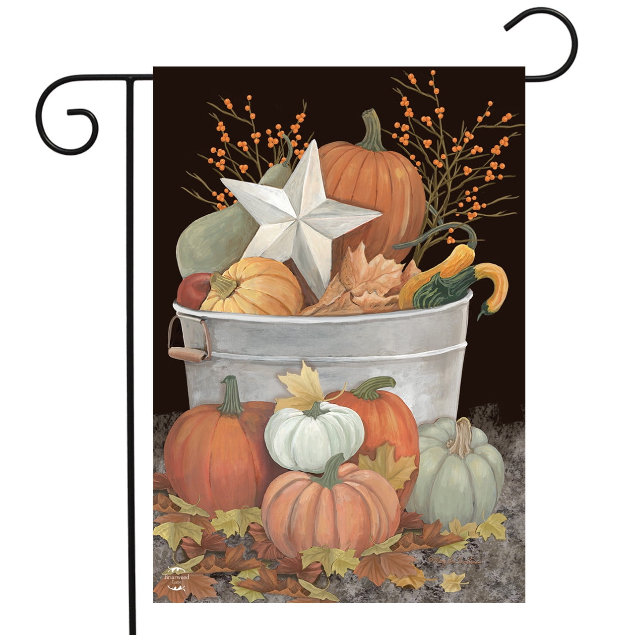 Briarwood Lane Fall Bushel Primitive Garden Flag - Walmart Business ...