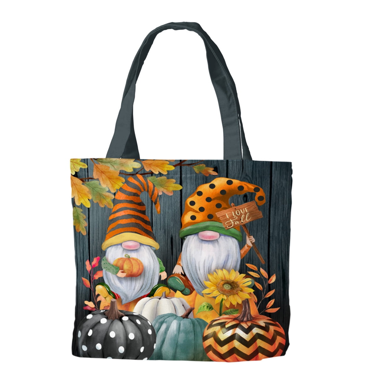 Briarwood Lane Fall Tote Bag 15" x 14" x 7" Fall Gnomes Canvas For Fall ...