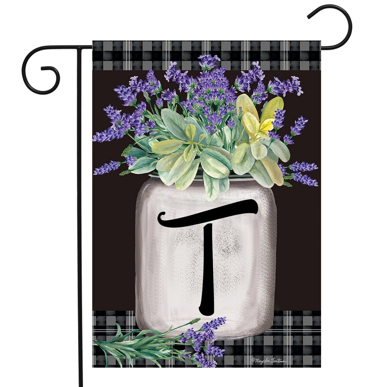 Briarwood Lane Farmhouse Monogram Letter T Garden Flag - Walmart.com