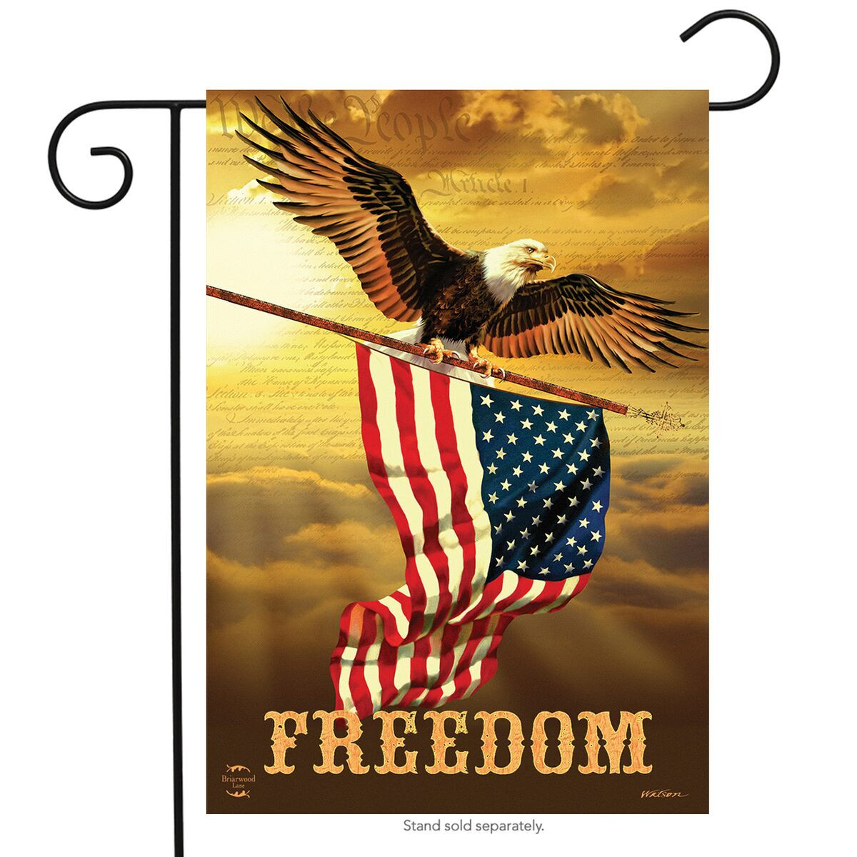 Freedom Patriotic House Flag Bald Eagle USA 28" x 40" Briarwood Lane ...