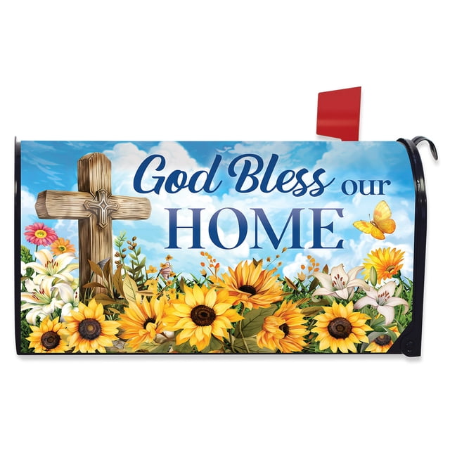 Briarwood Lane God Bless Our Home Mailbox Cover - Walmart Business Supplies