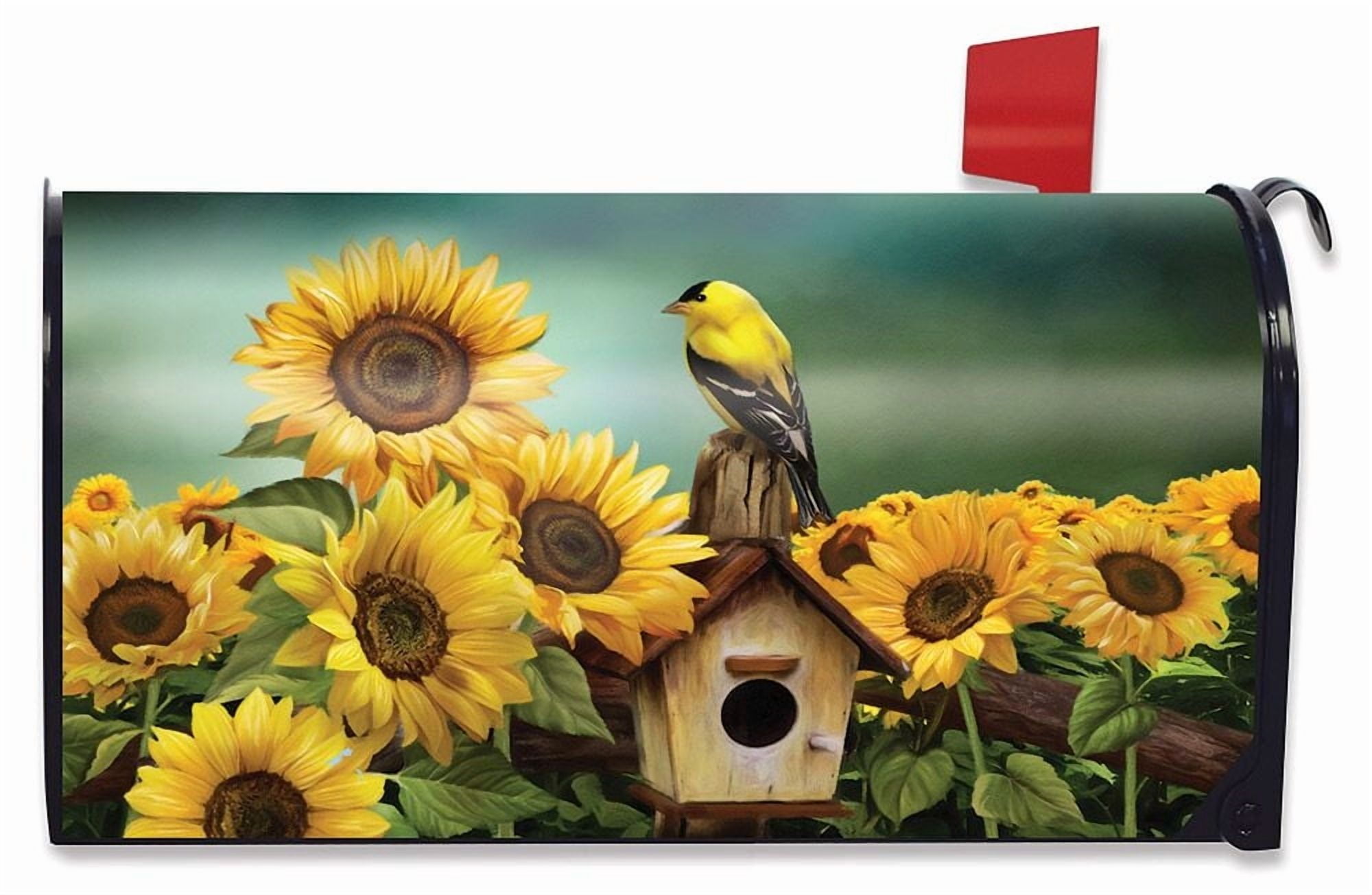 Briarwood Lane Goldfinch and Sunflowers Summer Mailbox Cover for ...