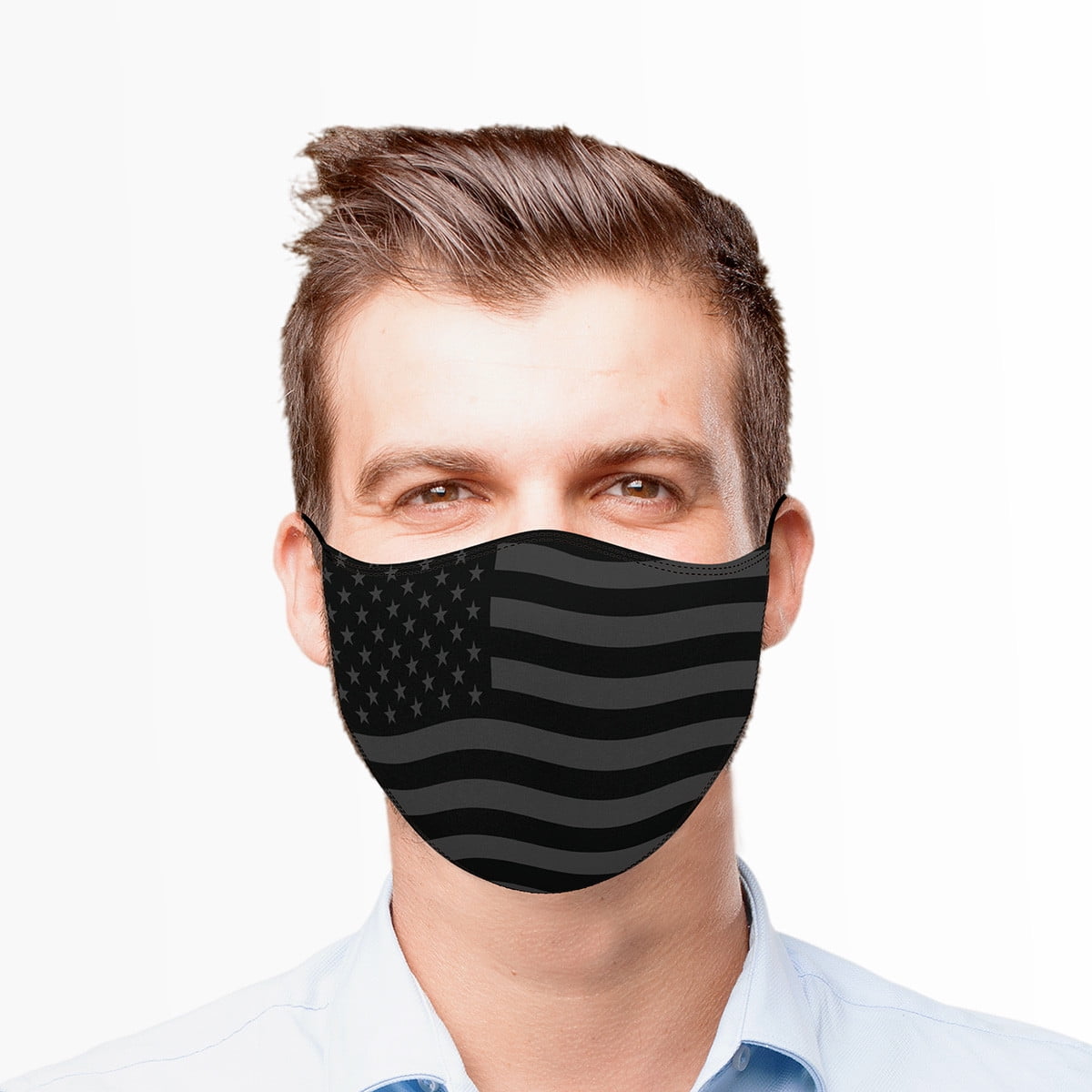 Briarwood Lane Gray American Flag Reusable Cloth Face Mask - Walmart.com
