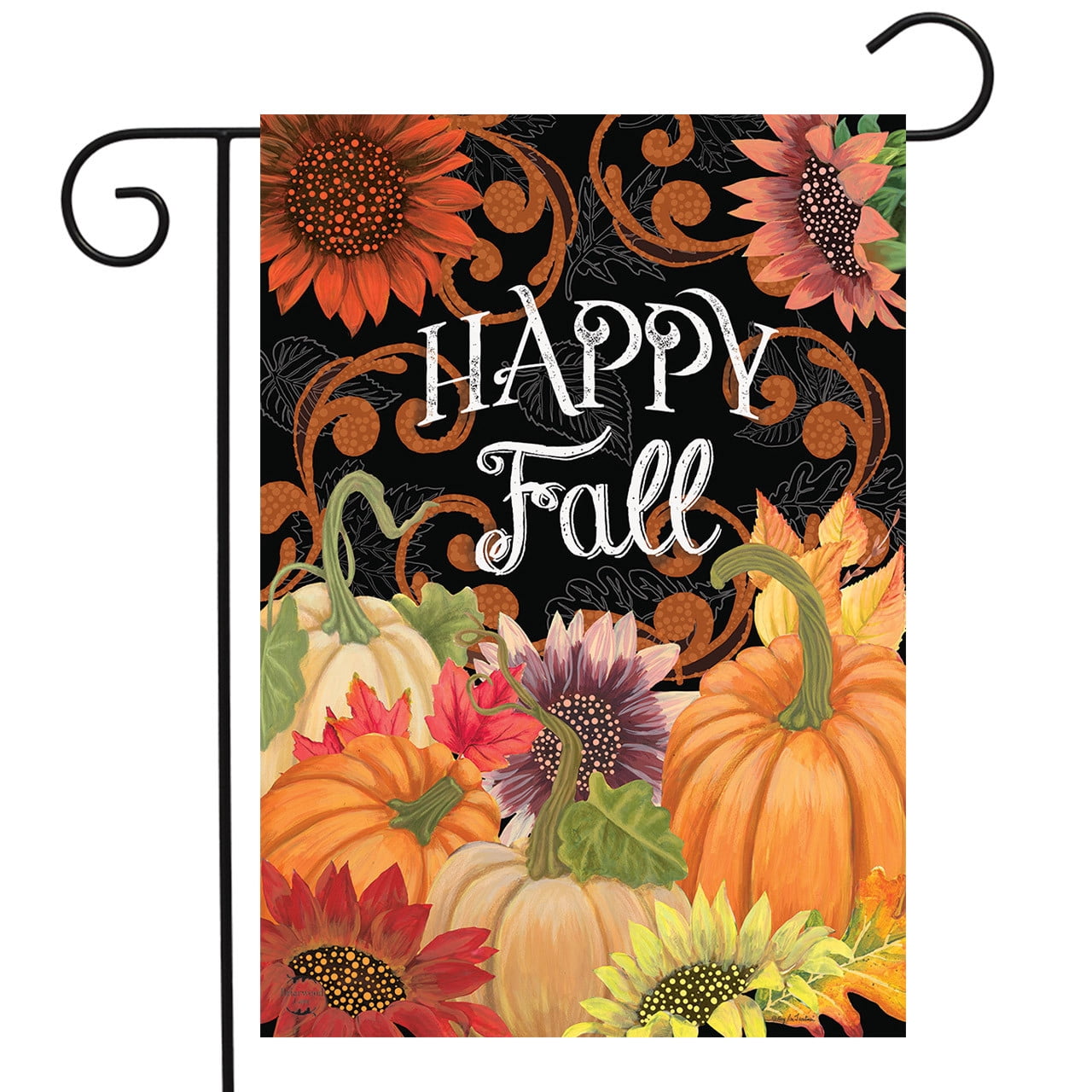 Briarwood Lane Happy Fall Chalkboard Floral Garden Flag - Walmart.com