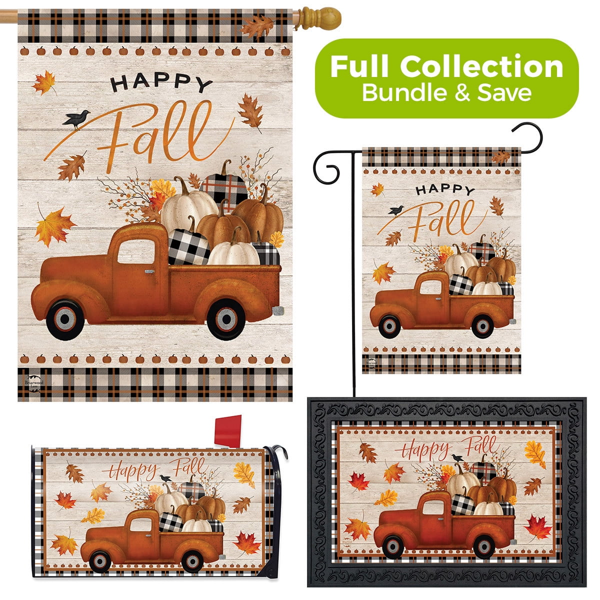 Briarwood Lane Happy Fall Pickup Truck Design Collection - Walmart.com