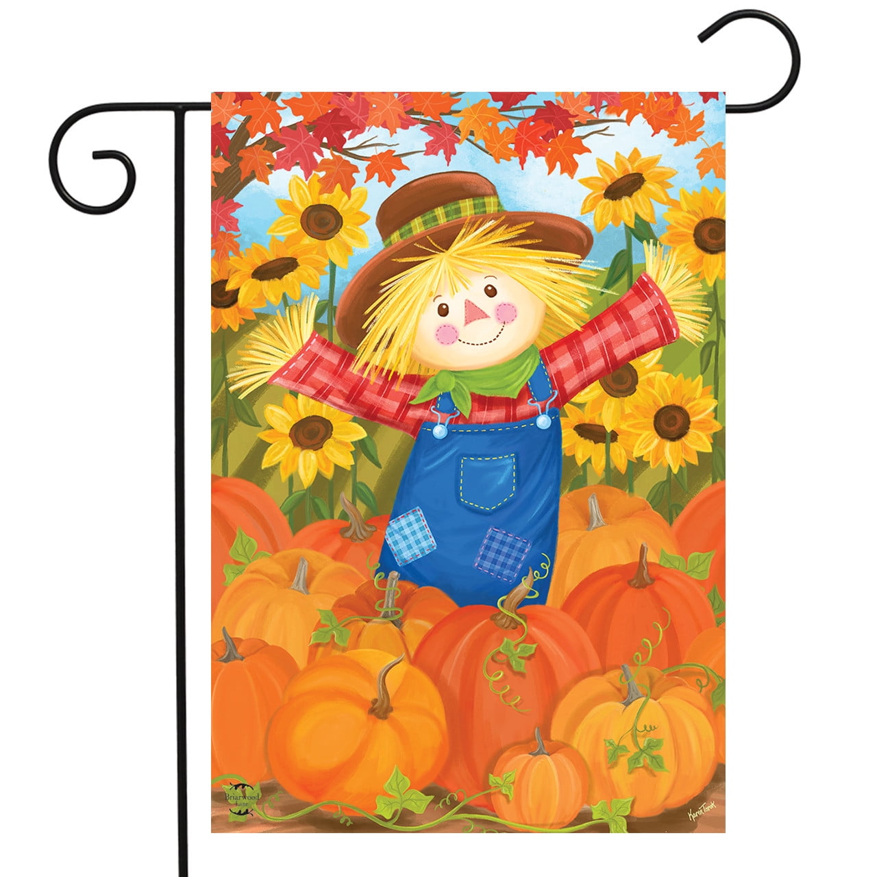 Briarwood Lane Happy Fall Scarecrow Garden Flag - Walmart.com