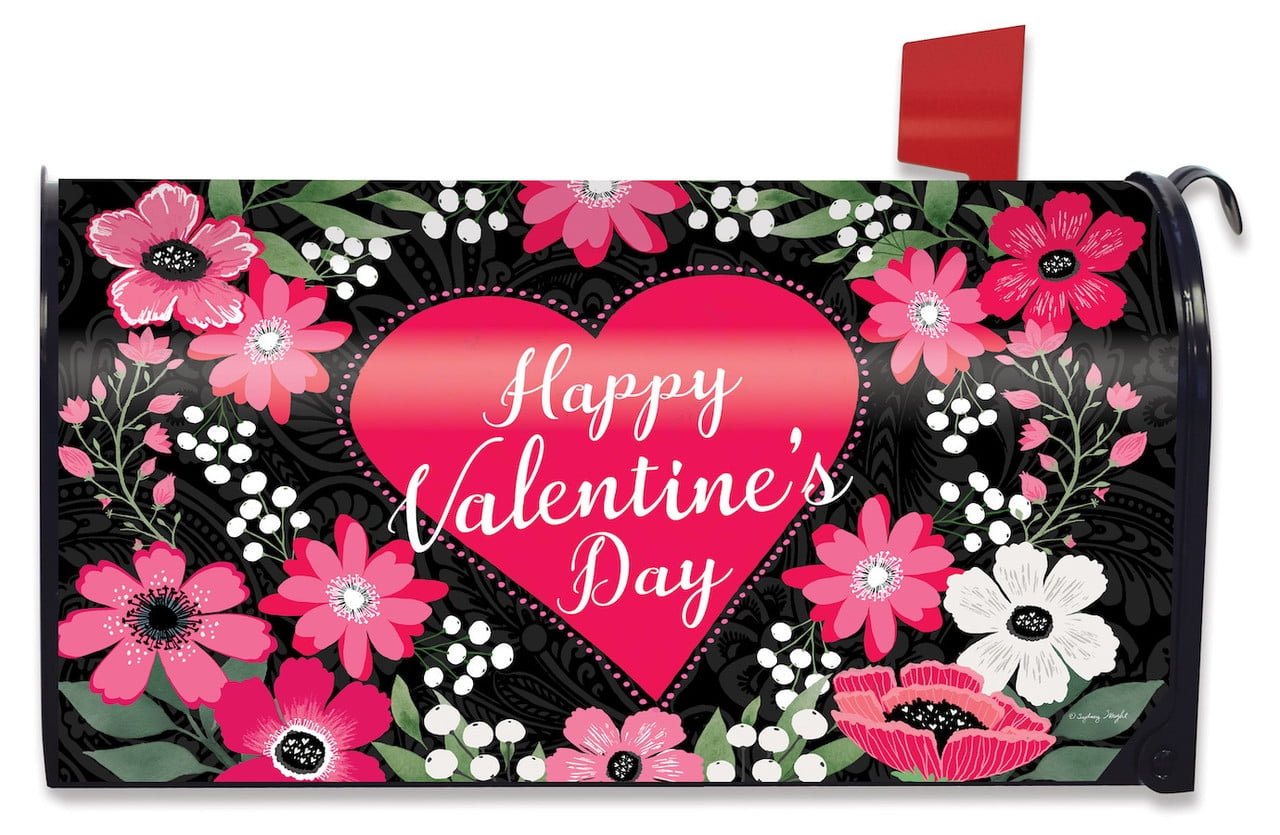 Briarwood Lane Happy Valentine's Floral Mailbox Cover - Walmart.com