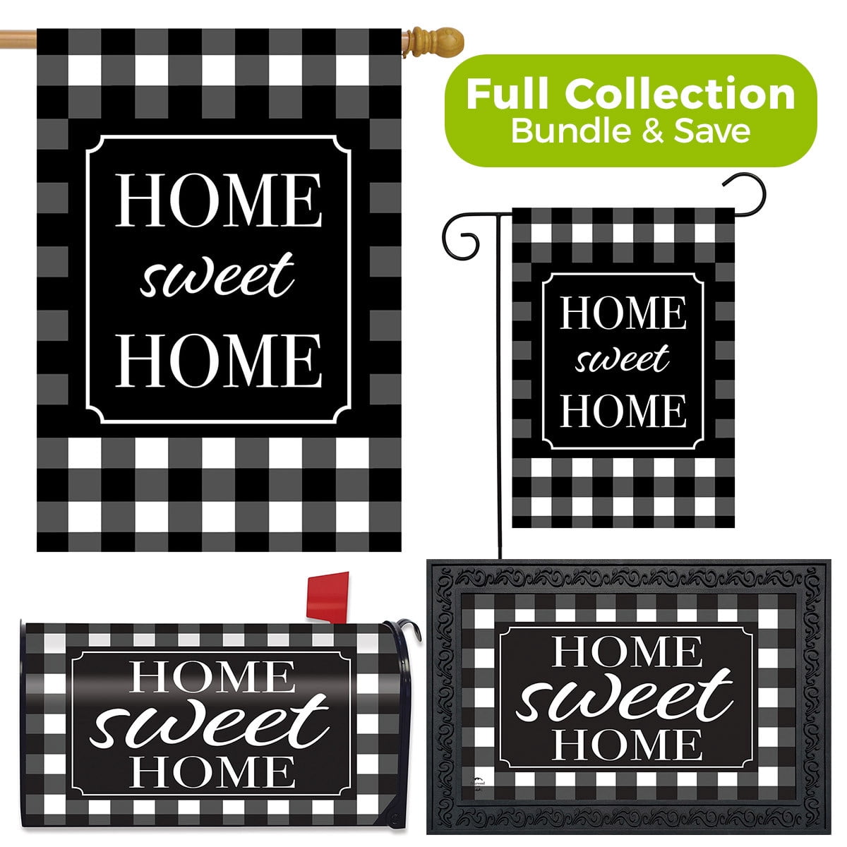 Briarwood Lane Home Sweet Home Checkers Everyday Design Collection ...