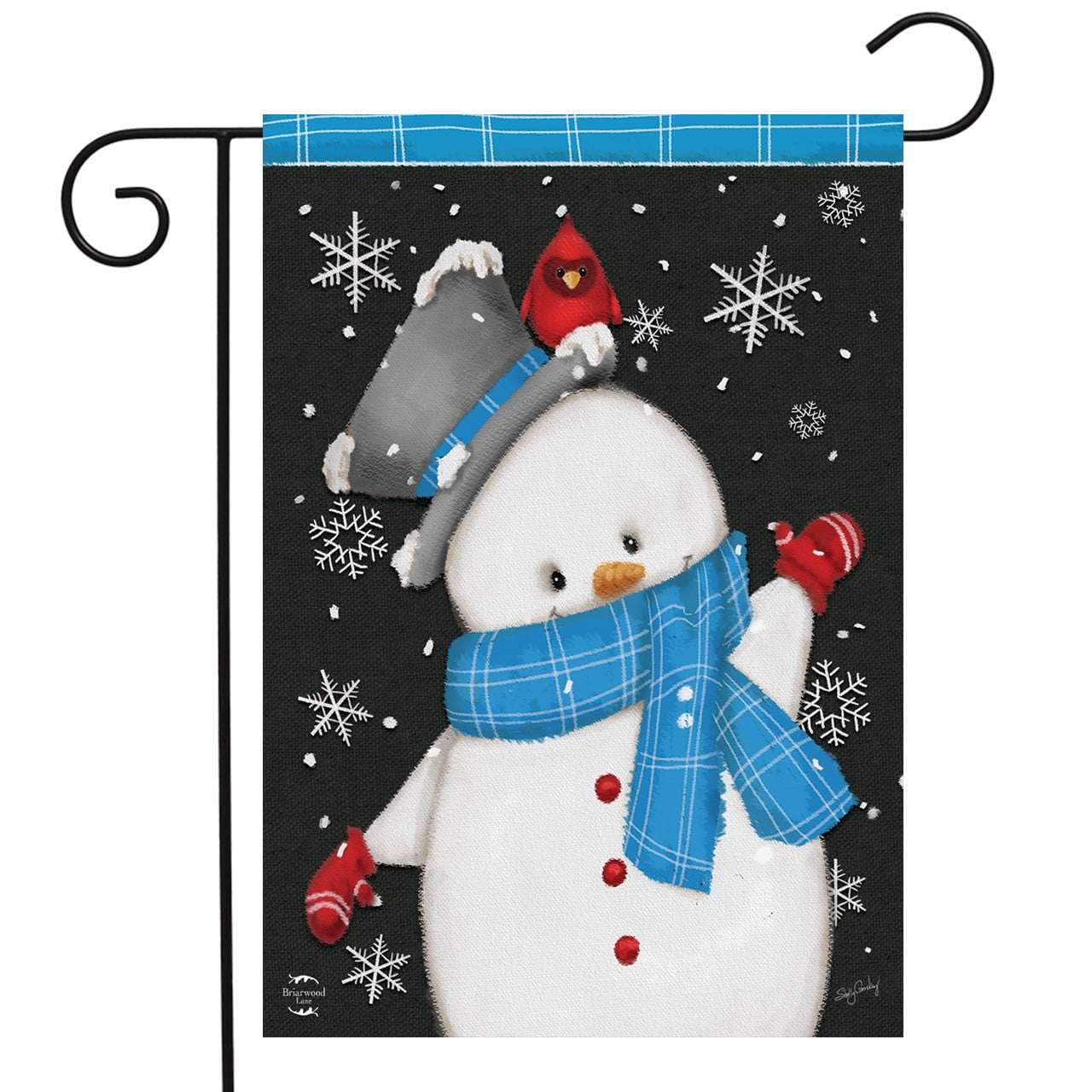 Briarwood Lane Jolly Winter Snowman Garden Flag, 12.5 x 18, Polyester ...