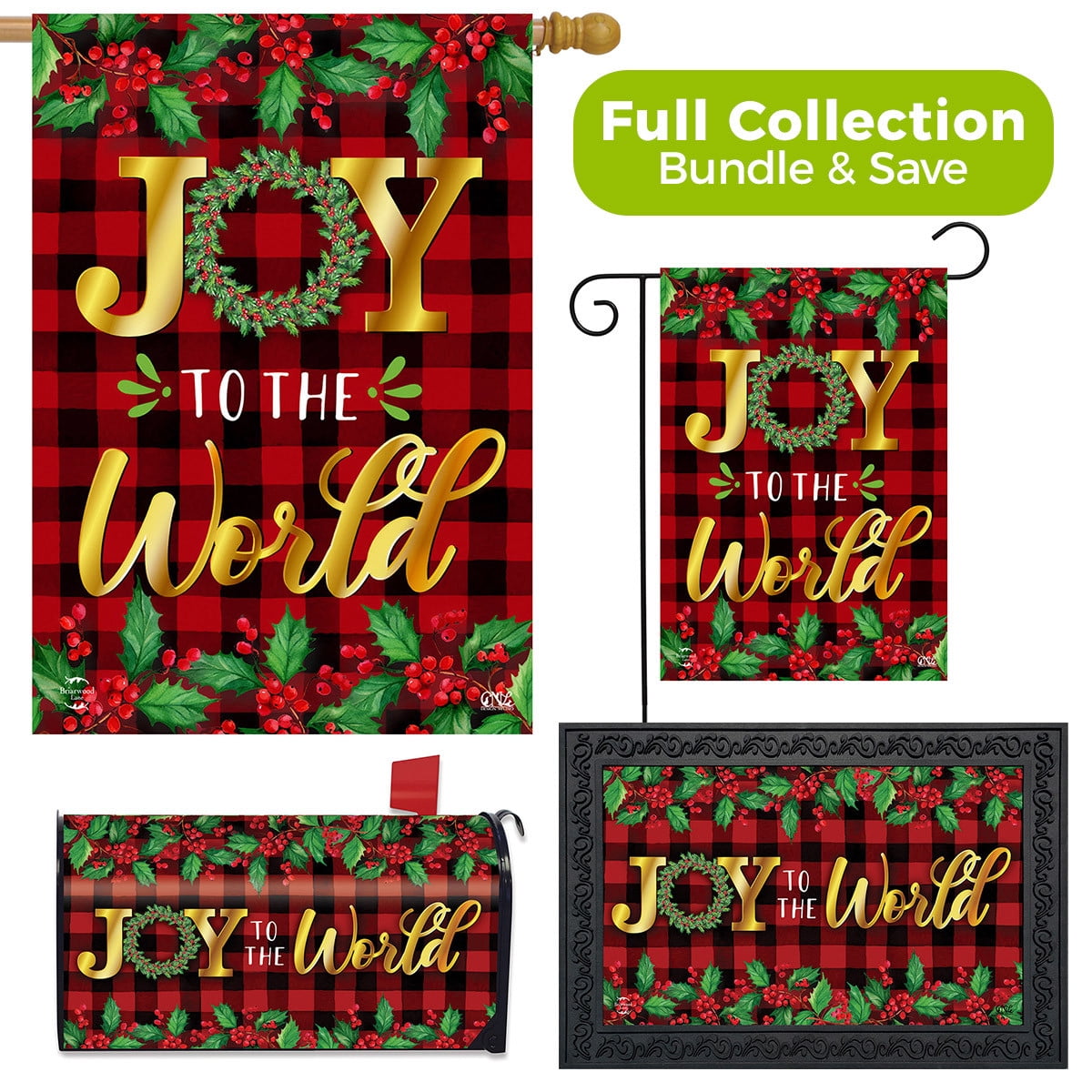 Briarwood Lane Joy To The World Christmas Design Collection - Walmart ...